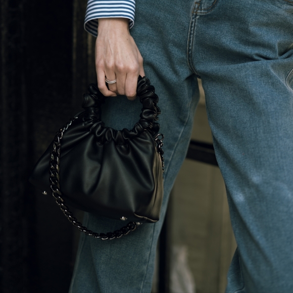 Verafied | Bags | Final Price Verafied New York Black Cloud Bag Leather ...